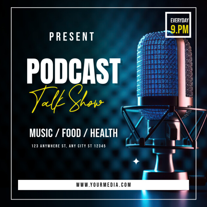 podcast Template | PosterMyWall