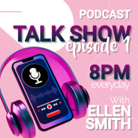 PODCAST EPISODE TALK SHOW STREAM Template | PosterMyWall