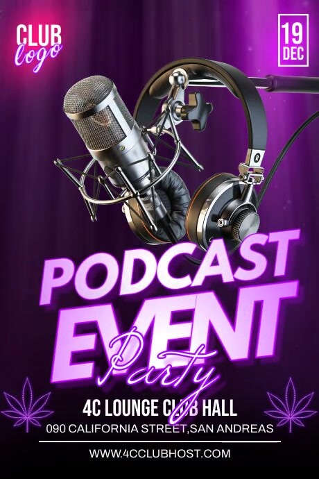 Plantilla de Podcast Event Template | PosterMyWall