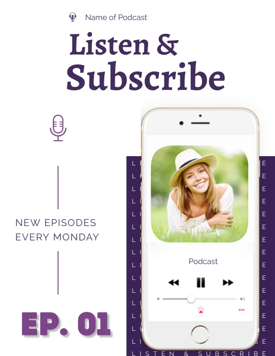 Copy of PODCAST FLYER | PosterMyWall