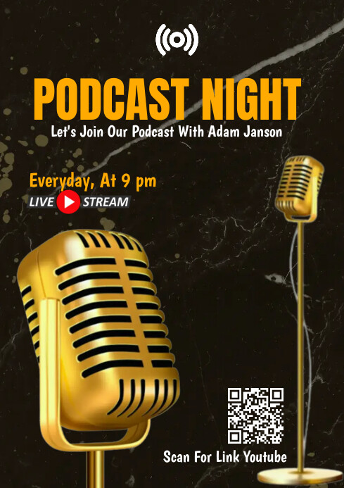 Copy of podcast flyer | PosterMyWall