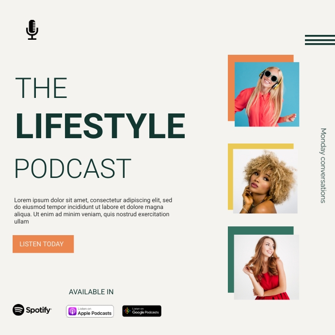 Podcast flyer Template | PosterMyWall