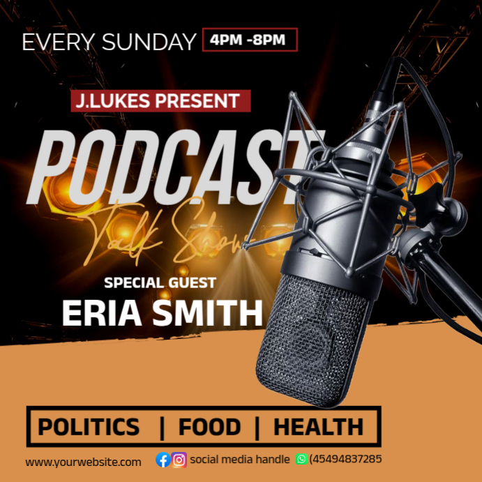 podcast flyer talk show flyer Template | PosterMyWall