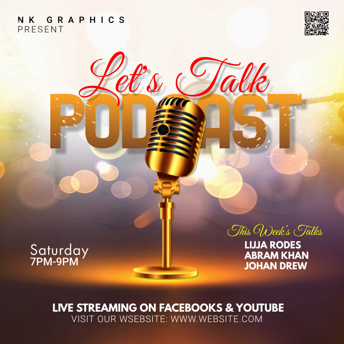 Copy of Podcast Flyer Template | PosterMyWall