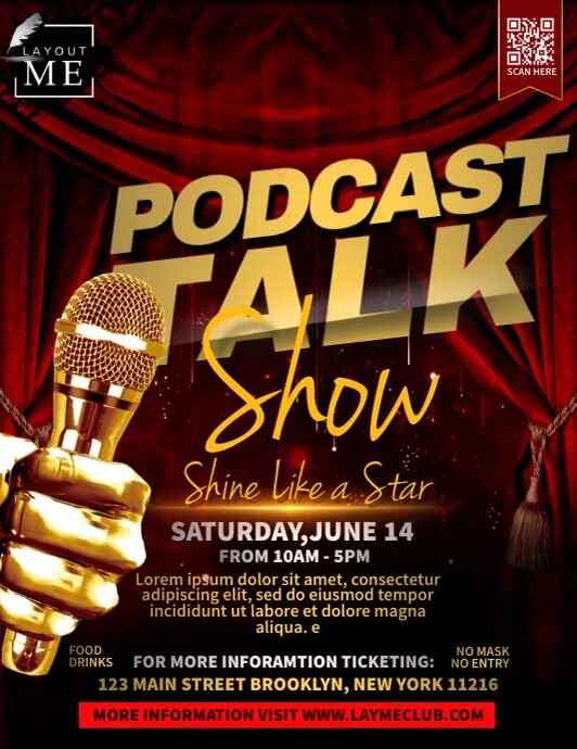 Copy of Podcast Gold Mic | PosterMyWall