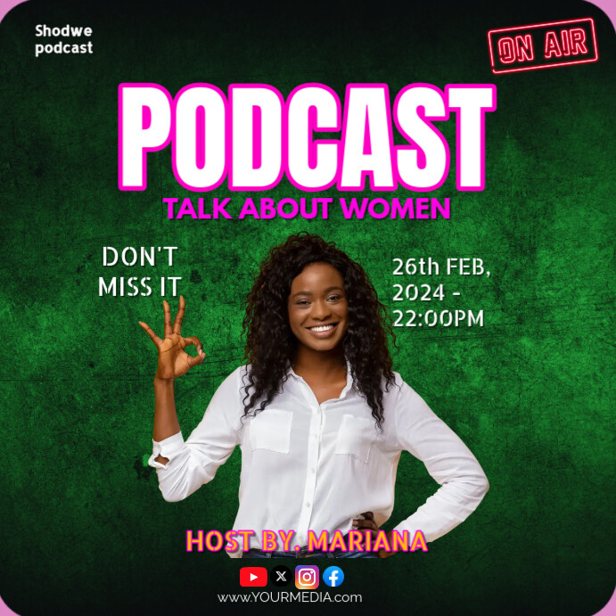 PODCAST INSTAGRAM POST Template | PosterMyWall