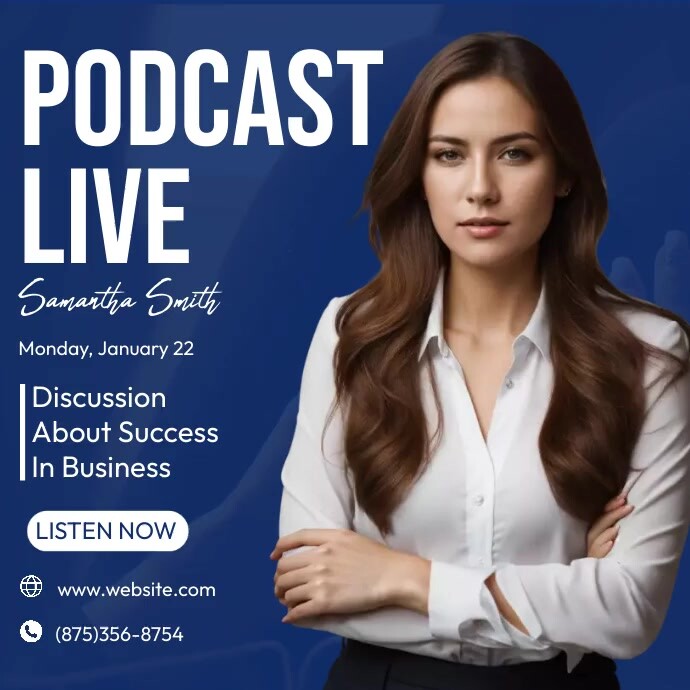 Podcast Live Template | PosterMyWall