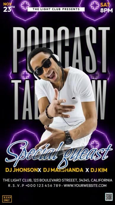 Podcast Live Show Template | PosterMyWall