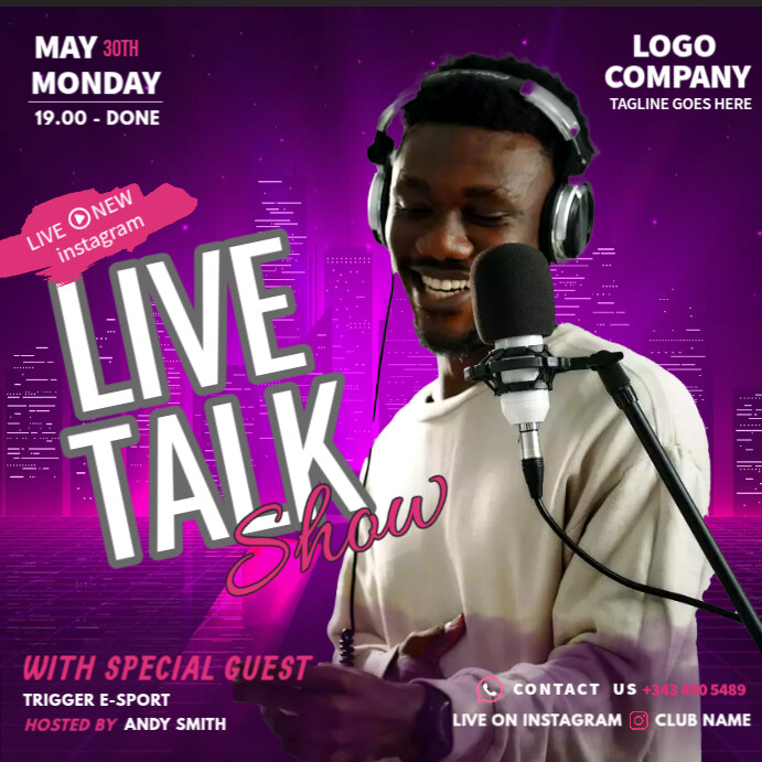 Copy of Podcast Live Show | PosterMyWall