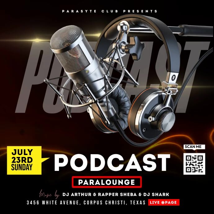 Podcast Live Show Template | PosterMyWall