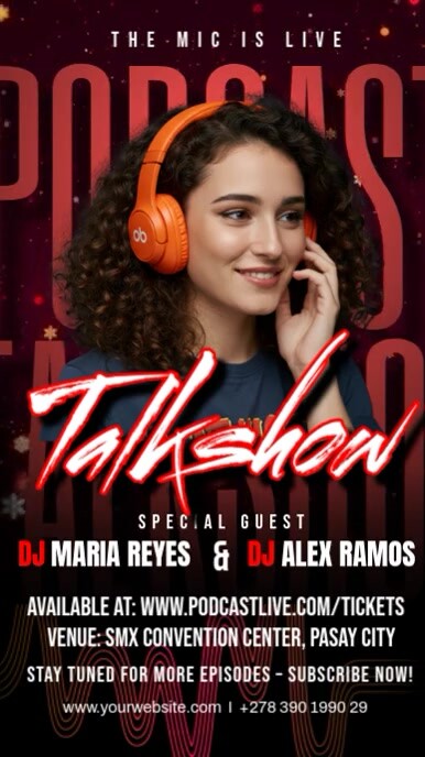 Podcast Night: Real Talk Starts Here Template | PosterMyWall