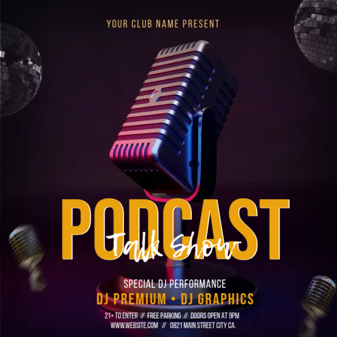 Podcast Night Template | PosterMyWall