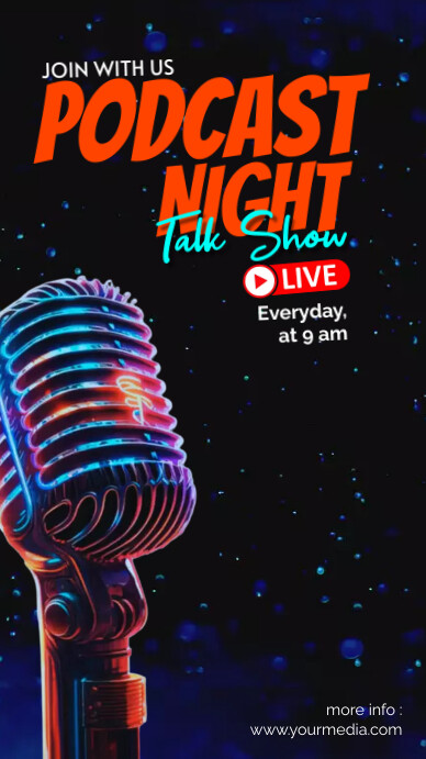 podcast night Template | PosterMyWall