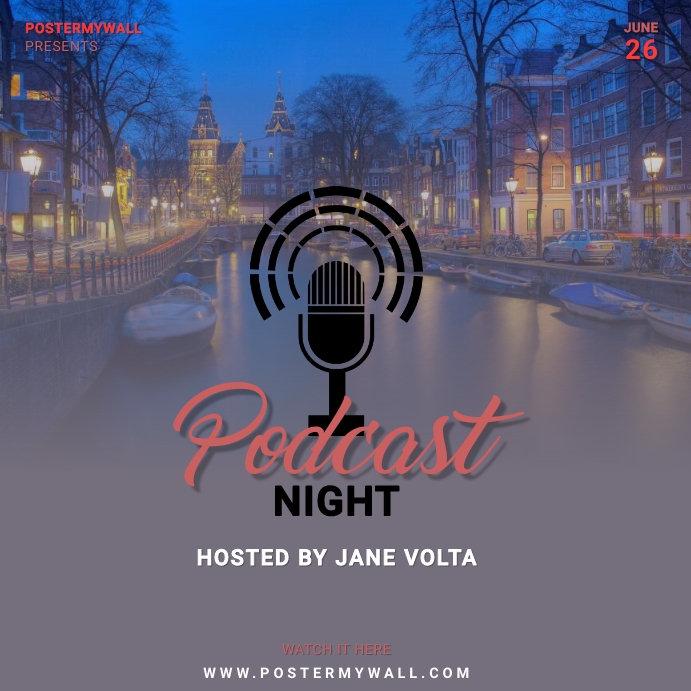 PODCAST NIGHT Template | PosterMyWall