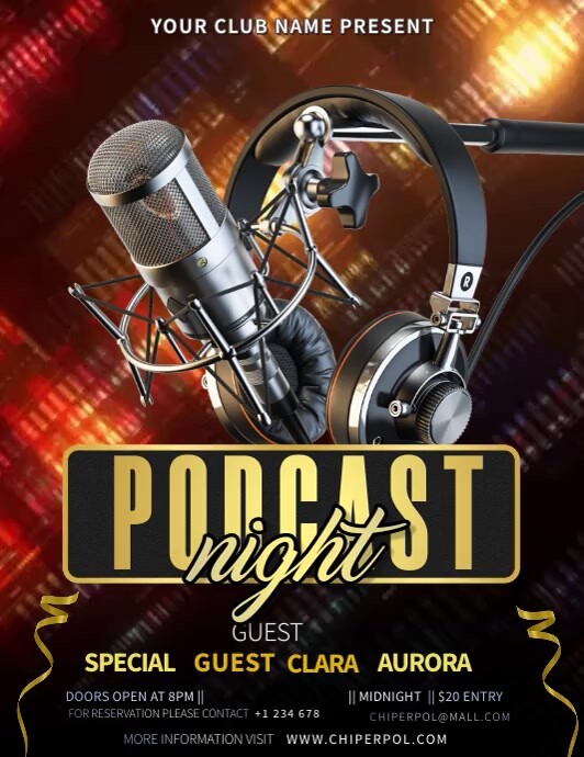 Copy of Podcast Night Event | PosterMyWall