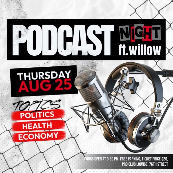 Copy of Podcast Night Interview | PosterMyWall