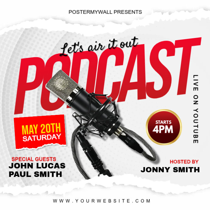 Plantilla de podcast party | PosterMyWall