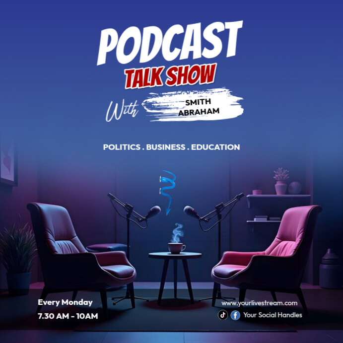 Podcast poster Template | PosterMyWall