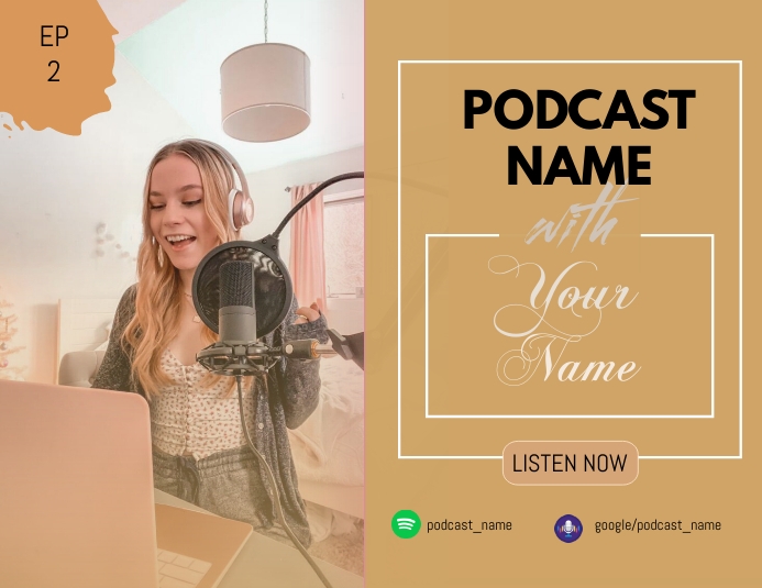 Copy of Podcast poster flyer | PosterMyWall