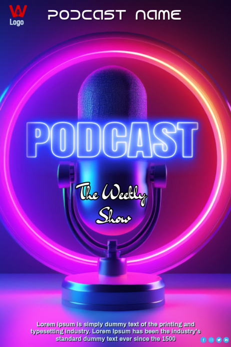 Podcast Promotion Poster Template | PosterMyWall