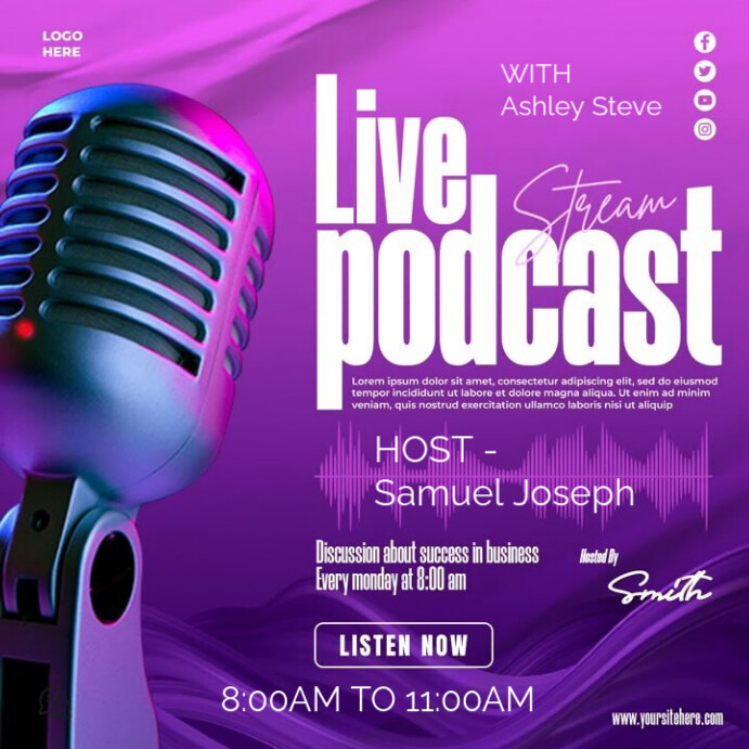 Copy of Podcast radio design | PosterMyWall