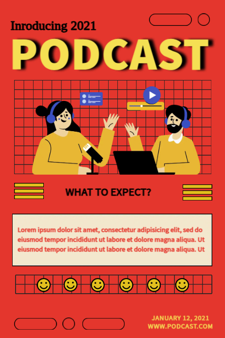 Podcast Radio Poster Template | PosterMyWall