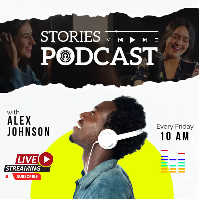 PODCAST RADIO talk show Templat | PosterMyWall