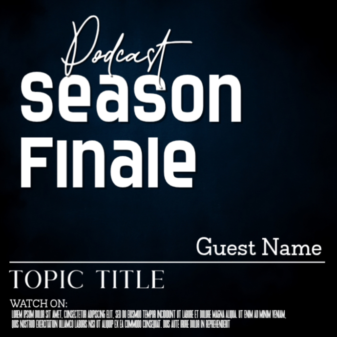 Podcast Season Finale Cover – Dramatic Premium Mood Template | PosterMyWall