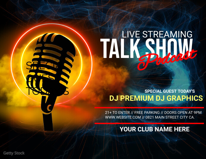 Podcast show design Template | PosterMyWall