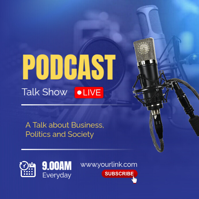 Podcast show poster Templat | PosterMyWall