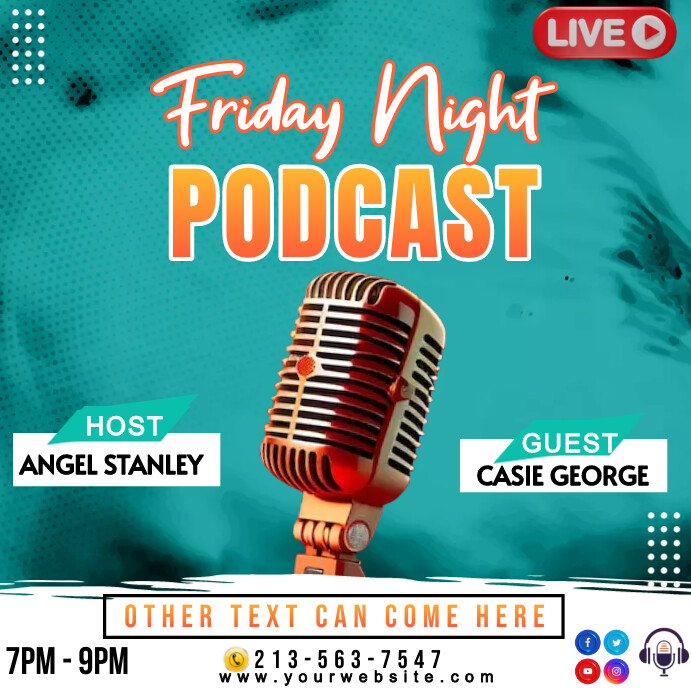 Podcast talk show Templat | PosterMyWall