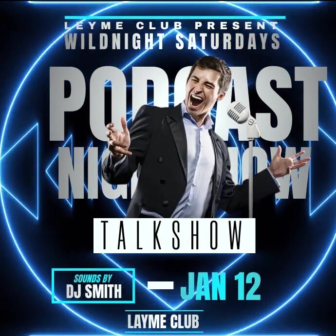 Podcast Talk Show Template | PosterMyWall