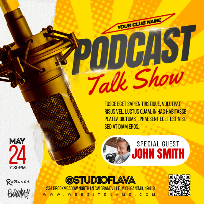 podcast talk show Template | PosterMyWall