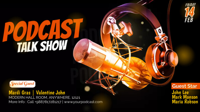 podcast talk show Template | PosterMyWall
