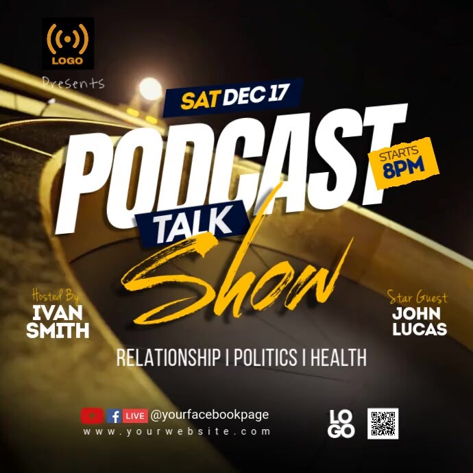 podcast talk show Template | PosterMyWall