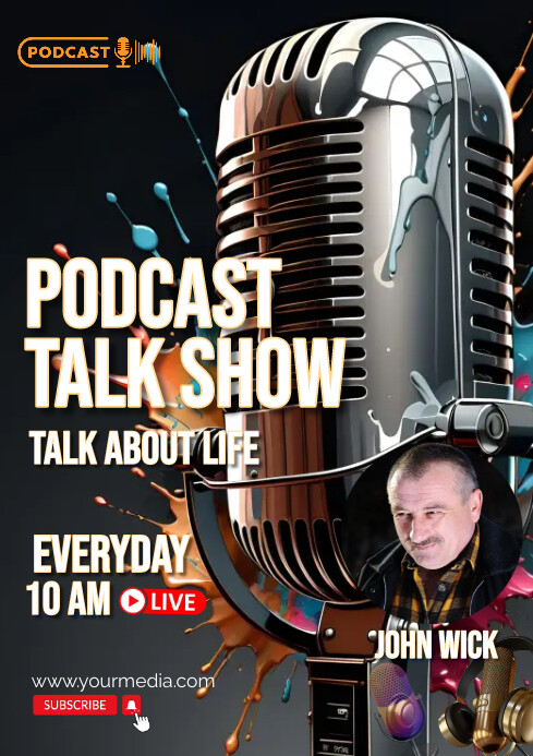podcast talk show Template | PosterMyWall
