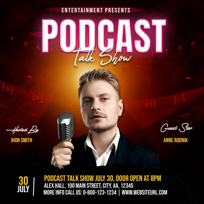 Plantilla de Podcast Talk Show | PosterMyWall