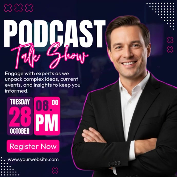 Copy of Podcast Talk Show | PosterMyWall
