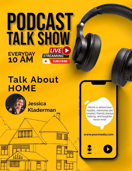 Podcast Talk Show Template | PosterMyWall