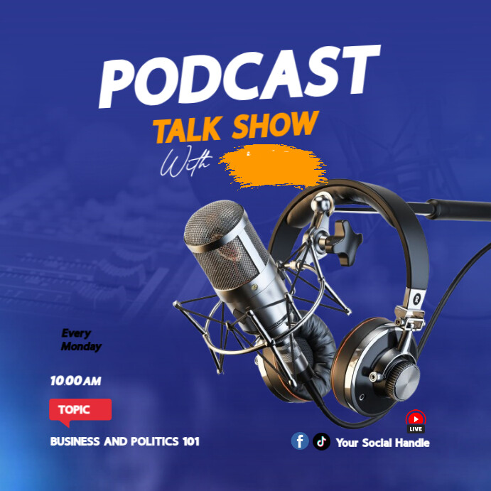 Podcast Talk Show Template | PosterMyWall
