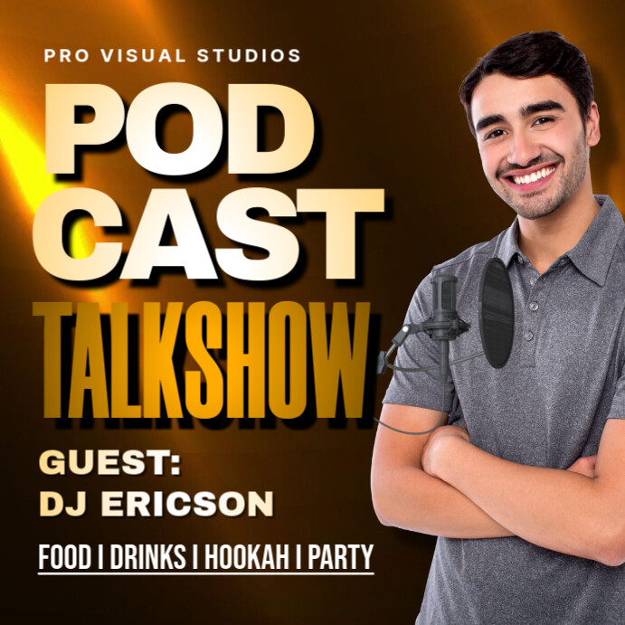 Plantilla de Podcast Talk Show | PosterMyWall