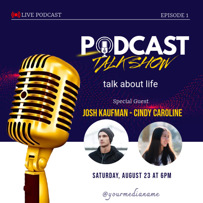 PODCAST TALK SHOW EPS 1 Template | PosterMyWall