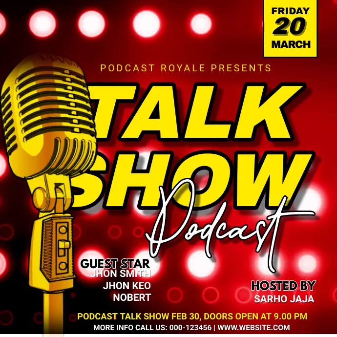 podcast talk show flyer Template | PosterMyWall