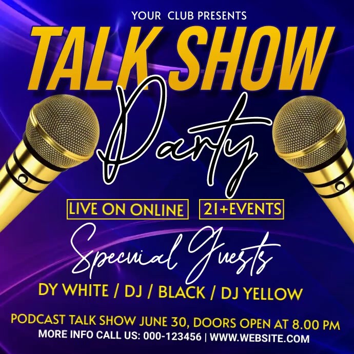Copy of podcast talk show flyer | PosterMyWall