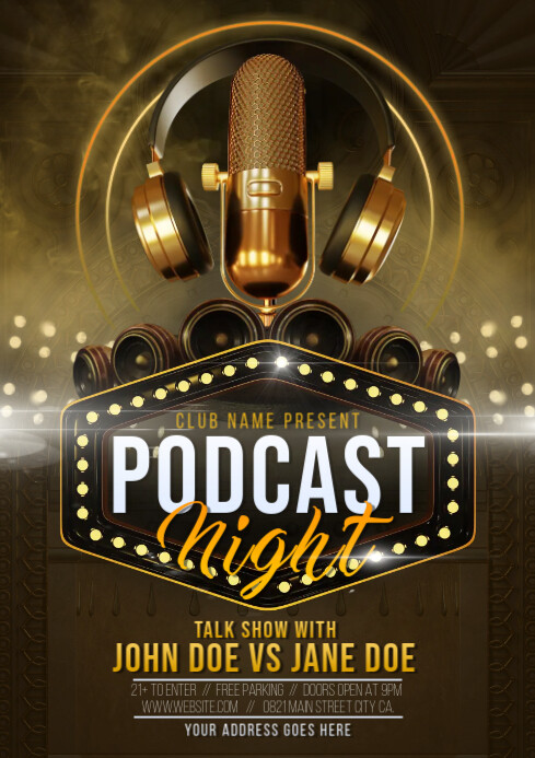 Podcast - Talk Show Flyer / Poster Template | PosterMyWall