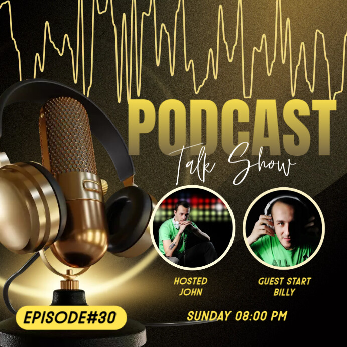 Copy of Podcast Talk Show IG Post | PosterMyWall