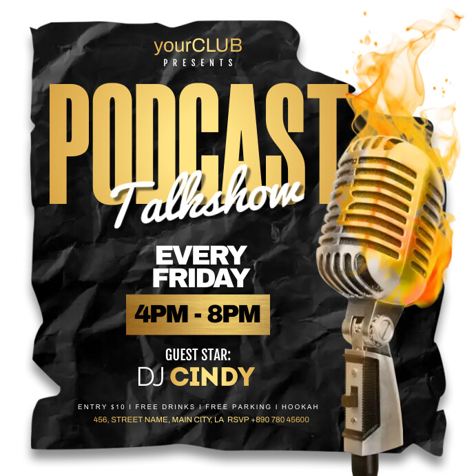 Podcast Talk Show IG Post Template | PosterMyWall