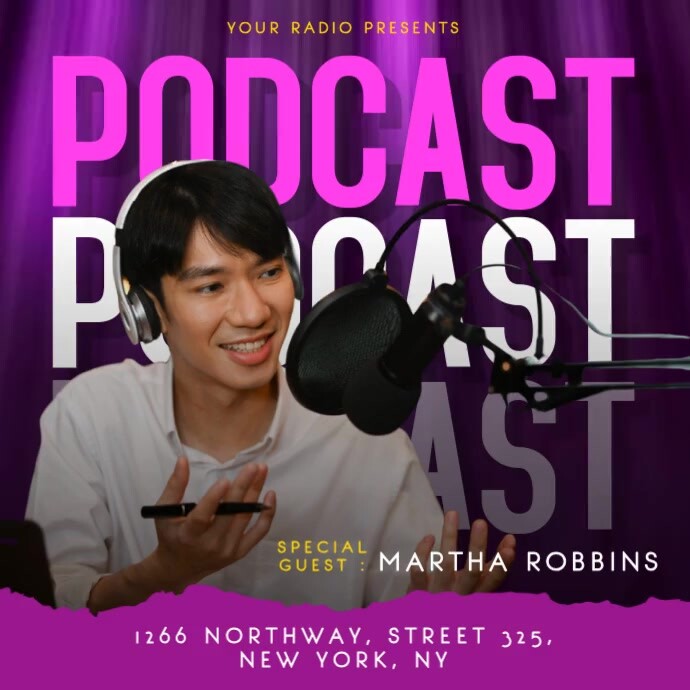 Podcast Talk Show Instagram Post Template | PosterMyWall