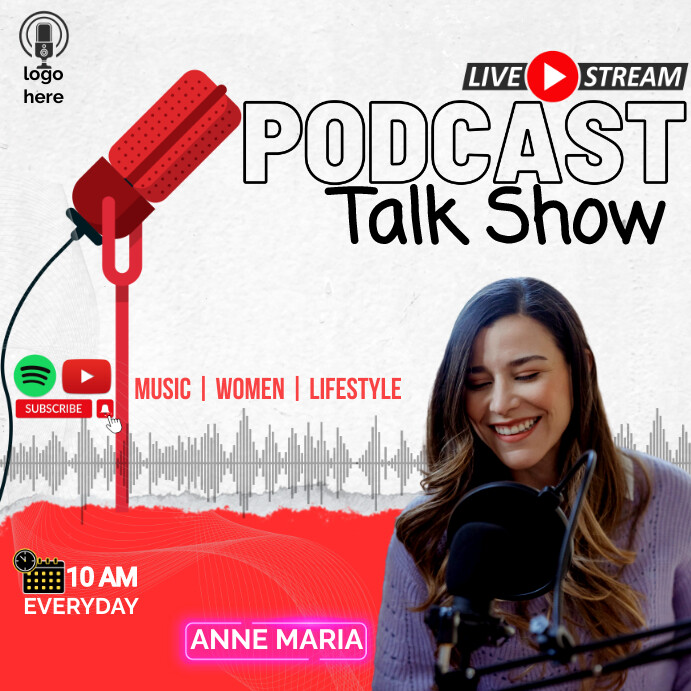 podcast talk show instagram post Template | PosterMyWall