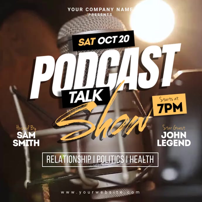 Copy of Podcast Talk Show Instagram Post | PosterMyWall